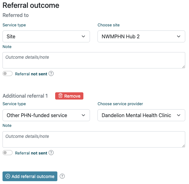 Status of referrals/referral timeline - PMHCIS Intake Module Documentation